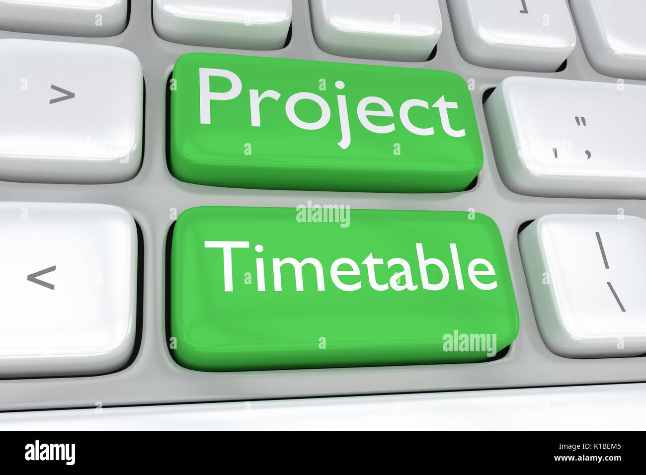 Render illustration of computer keyboard with the print Project ...