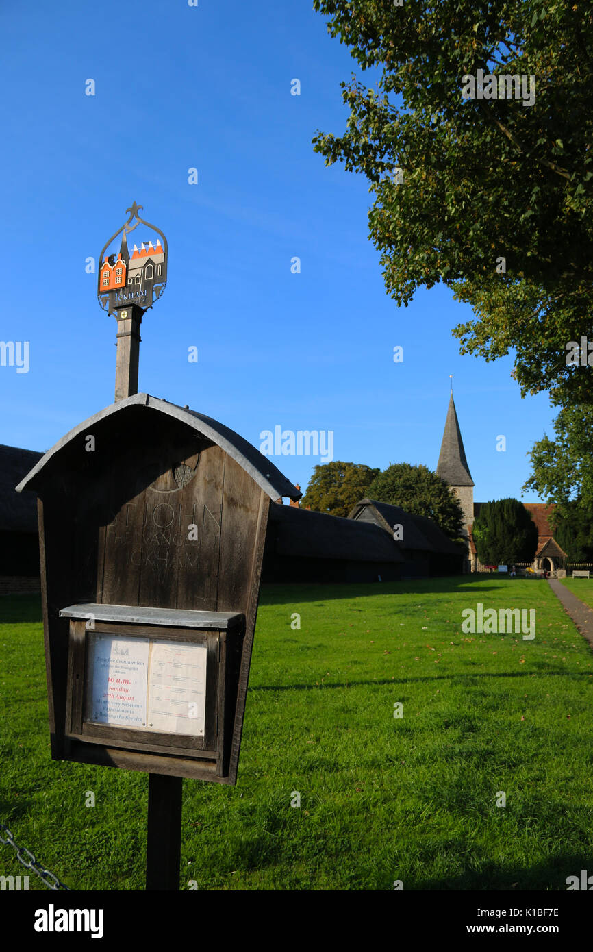 Village Sign Ickham, Kent Stock Photo - Alamy