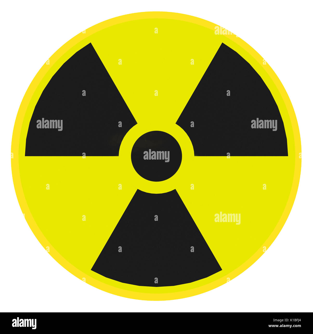 Render illustration of radioactive warning sign Stock Photo - Alamy