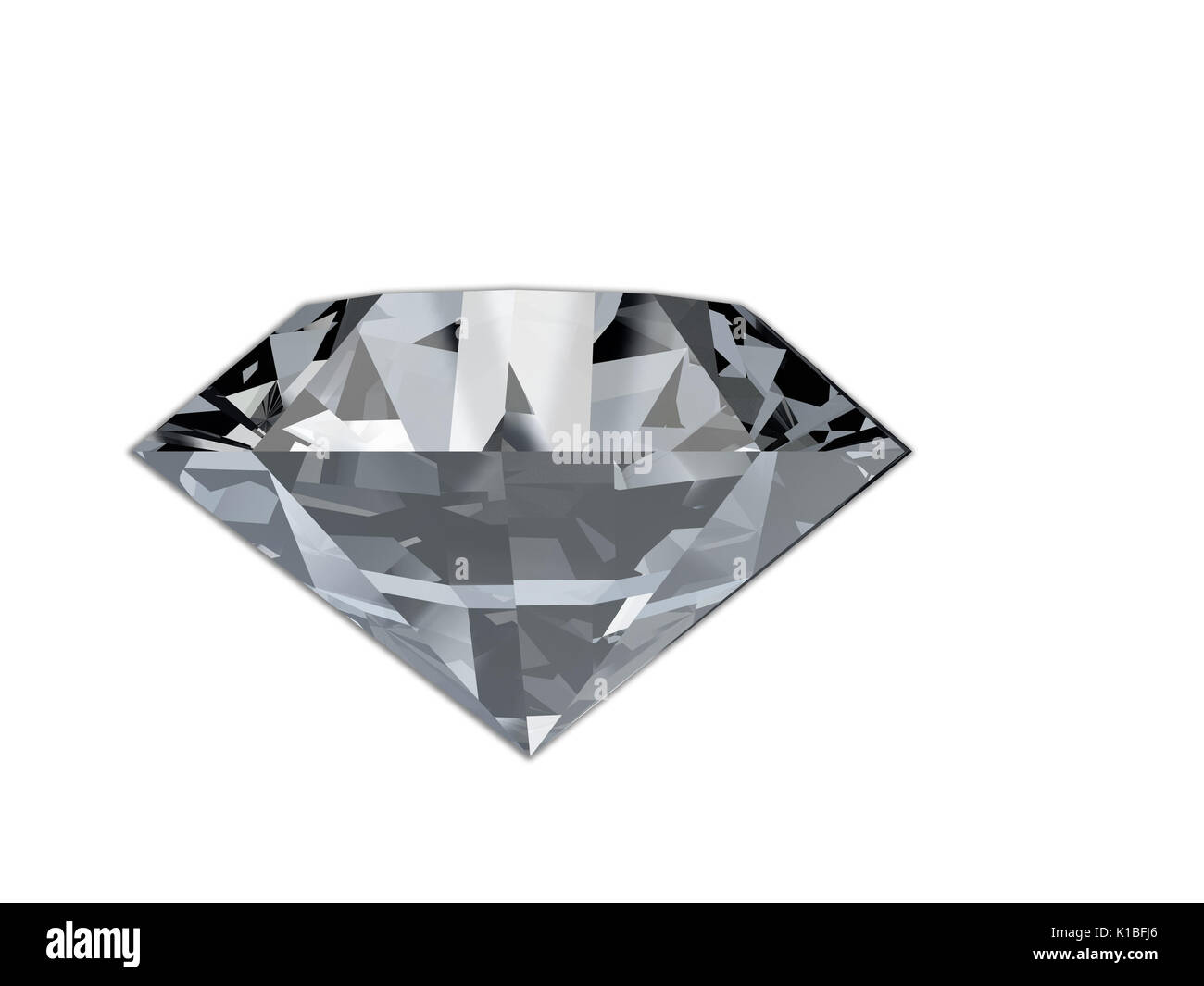 Render illustration of a diamond isolated on white Stock Photo - Alamy