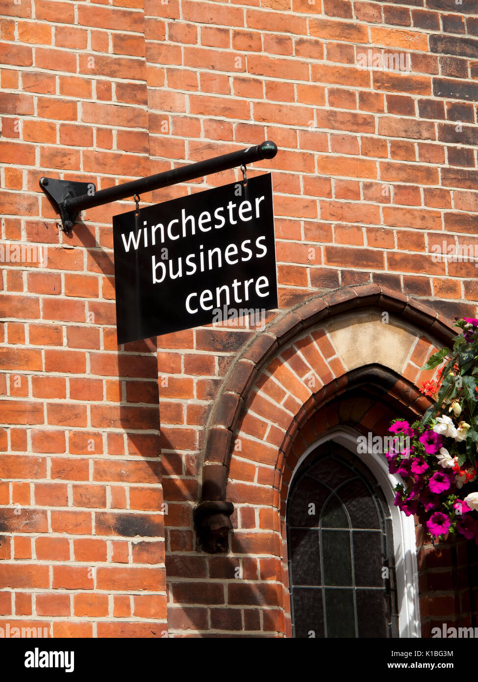 Business centre sign over premises, helping to promote and enhance ...