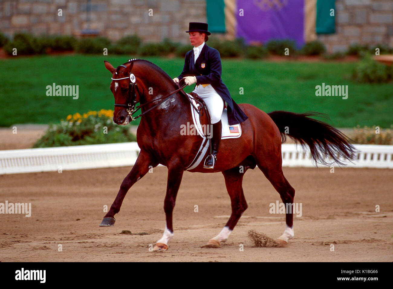 The Olympic Games, Atlanta 1996, Michelle Gibson (USA) riding Peron ...