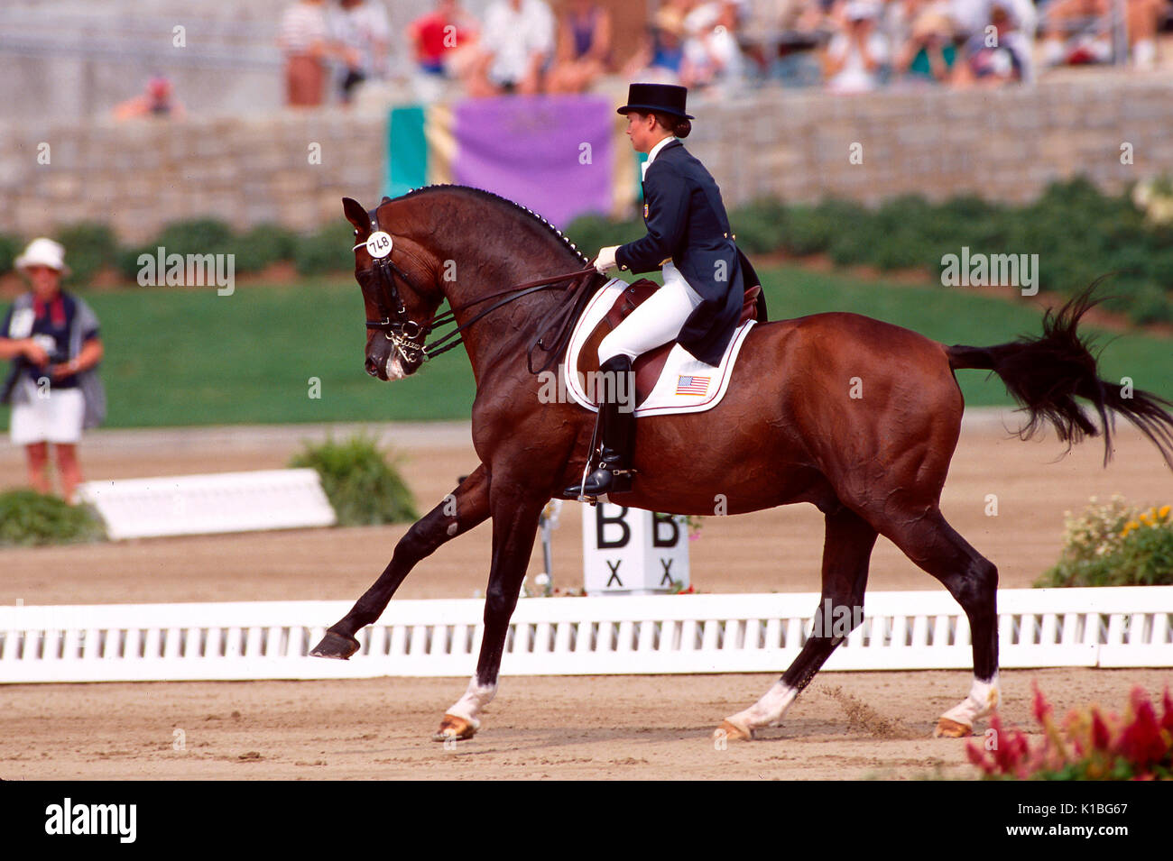 The Olympic Games, Atlanta 1996, Michelle Gibson (USA) riding Peron ...