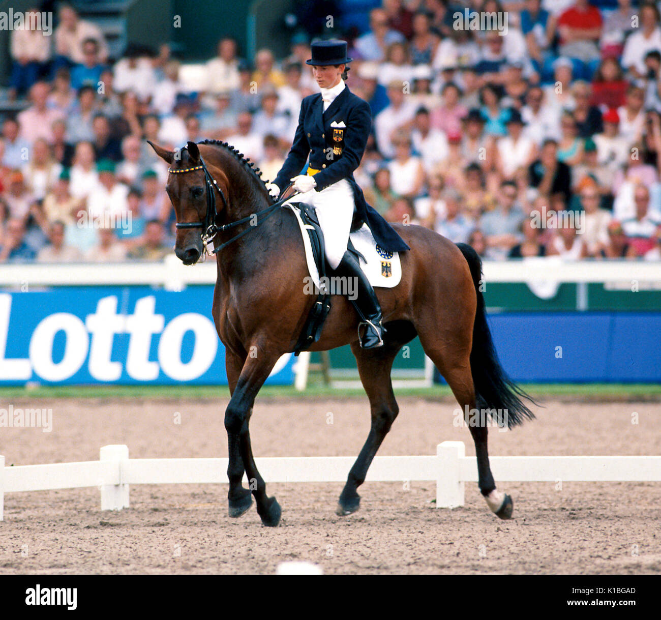 World Equestrian Games, The Hague, 1994 Nicole Uphoff (GER) riding ...