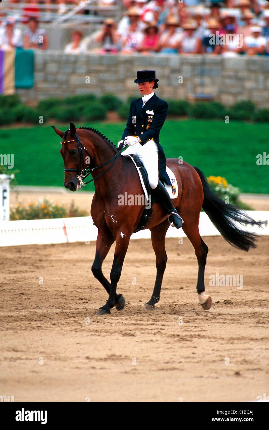 The Olympic Games, Atlanta 1996, Nicole Uphoff (GER) riding Rembrandt ...