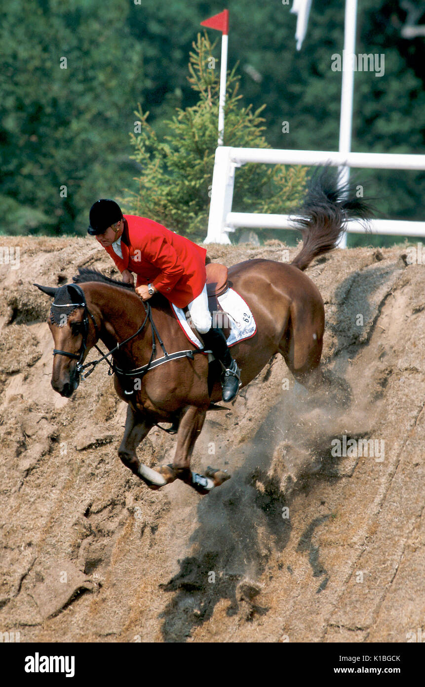 Silk Cut Derby, Hickstead 1995, Geoff Billington, Great Britain, riding ...