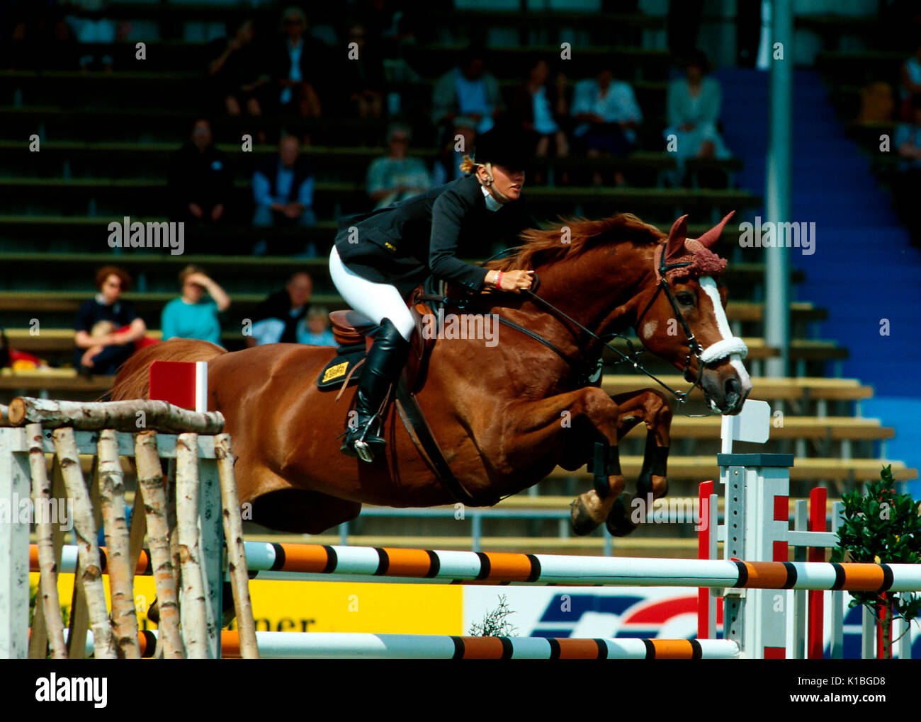 CHIO Aachen August 1998, Eva Maria Bitter (GER) riding Argelith Great ...