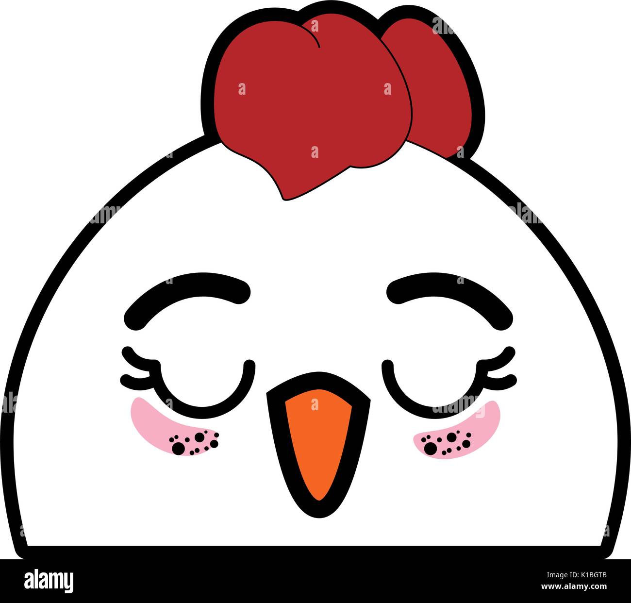 kawaii chicken icon image Stock Vector Image & Art - Alamy