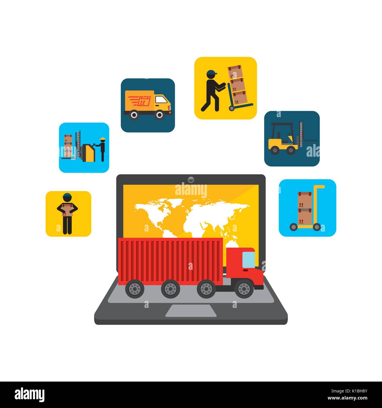 delivery service design Stock Vector Image & Art - Alamy