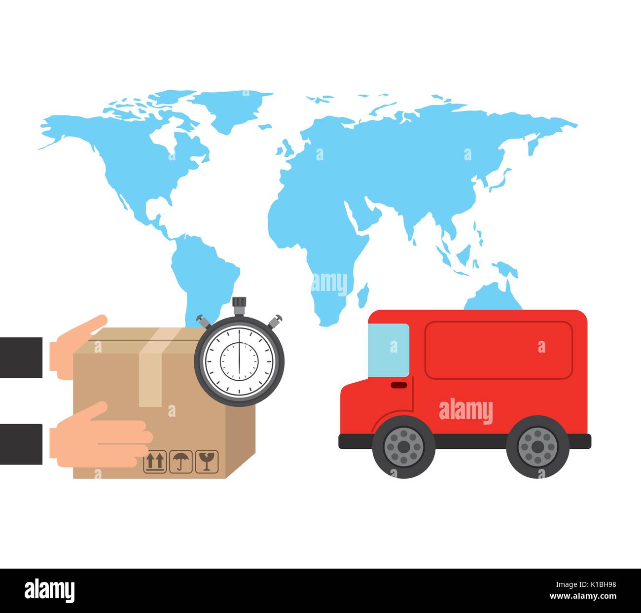 delivery service design Stock Vector Image & Art - Alamy
