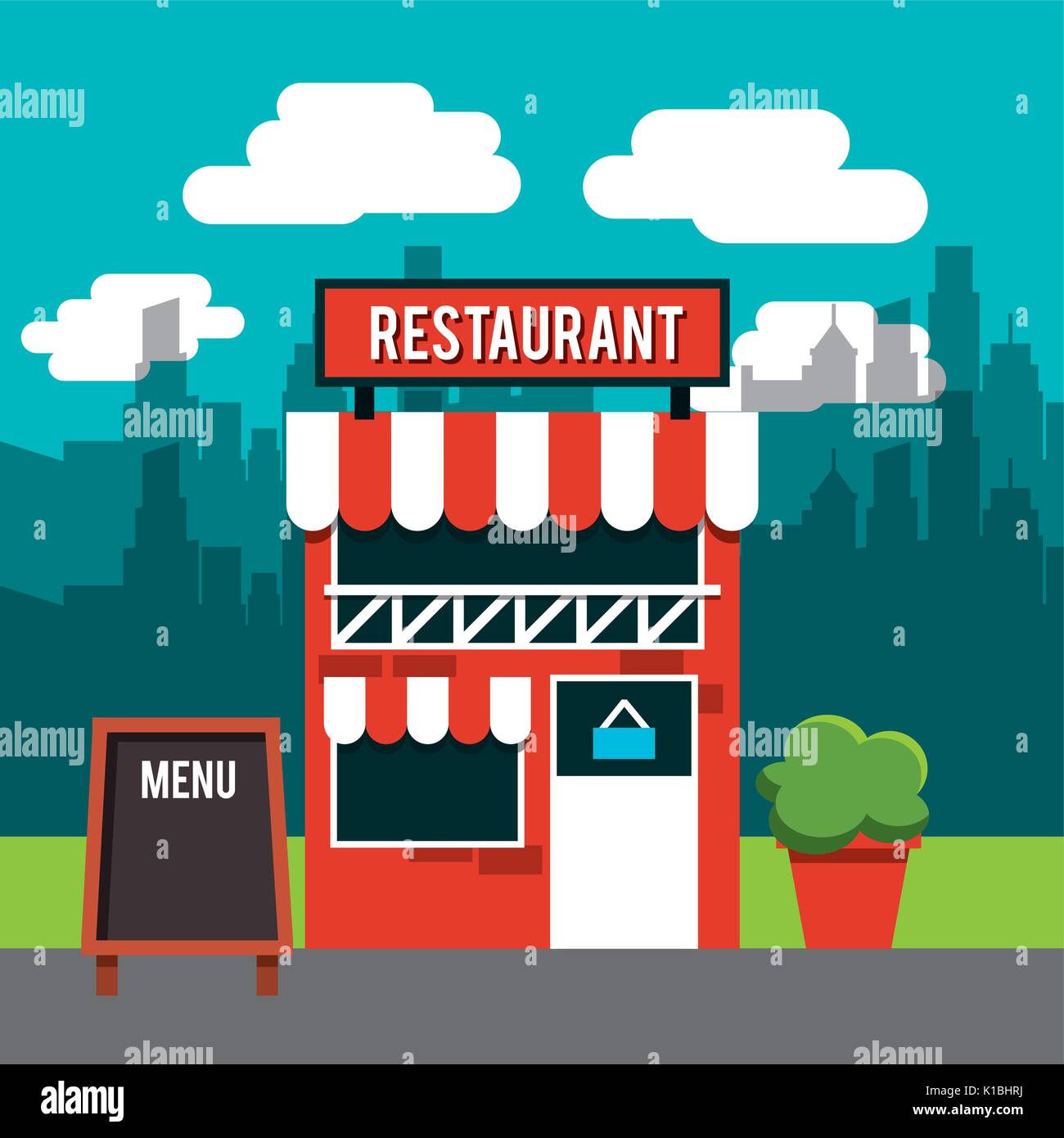 restaurant outside design Stock Vector Image & Art - Alamy