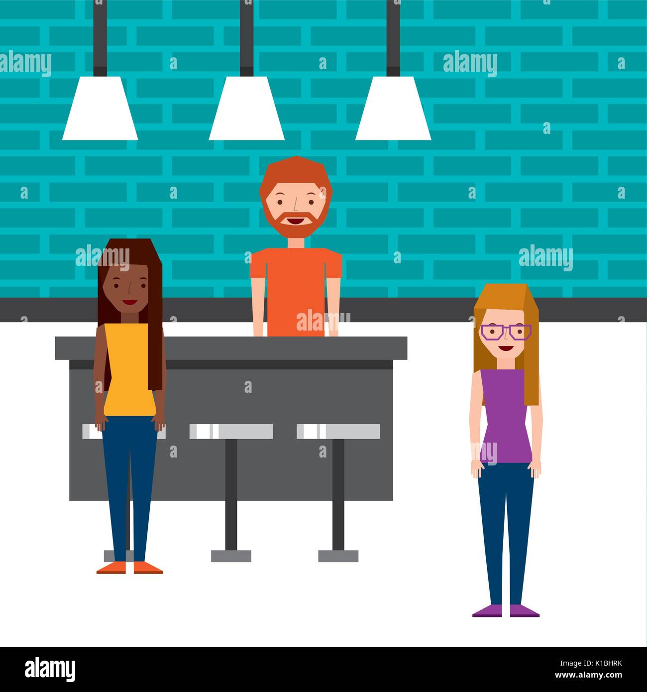 Restaurant bar interior nobody Stock Vector Images - Alamy