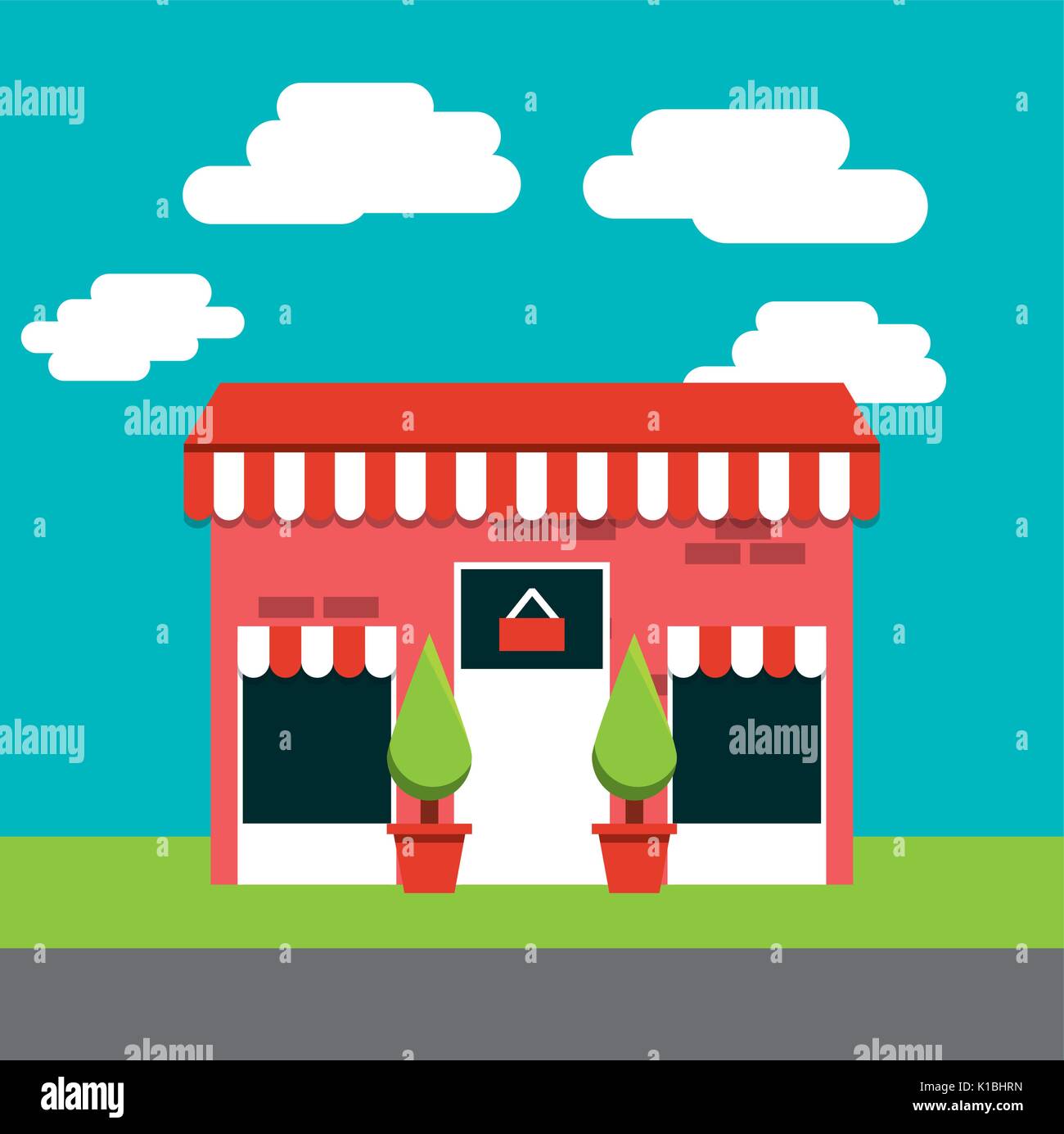 Facades outside Stock Vector Images - Alamy