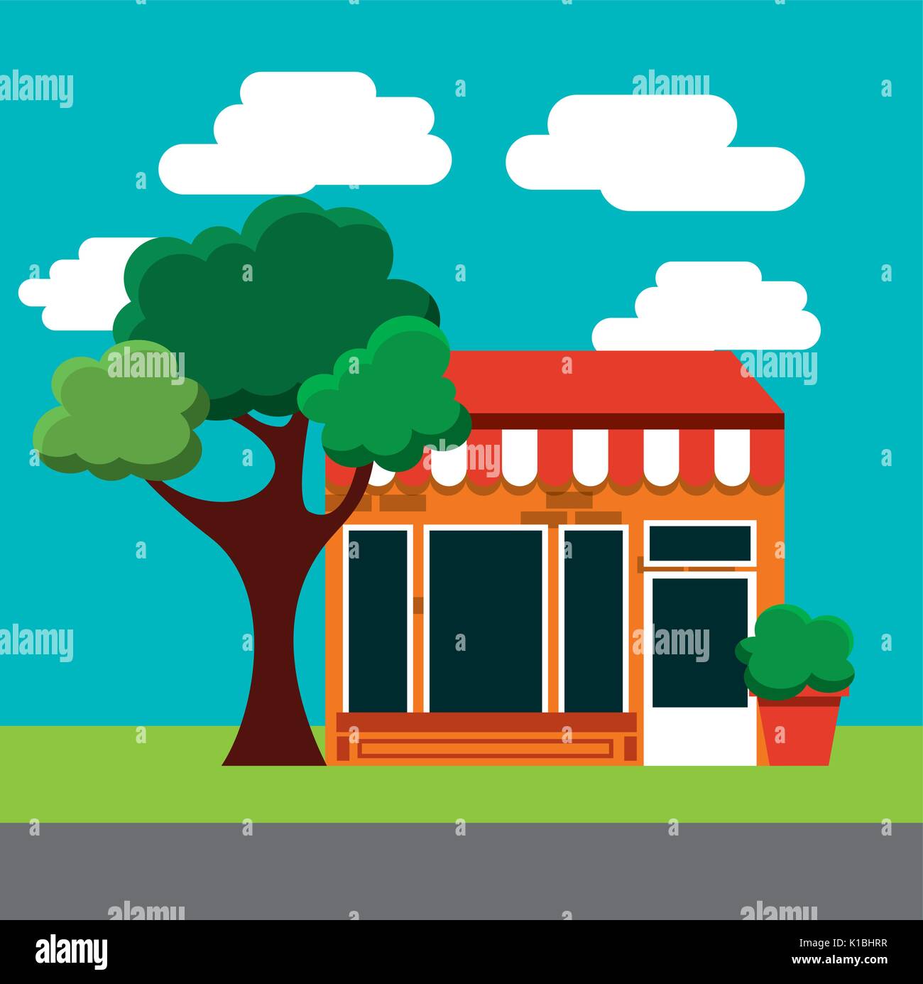 restaurant outside design Stock Vector Image & Art - Alamy