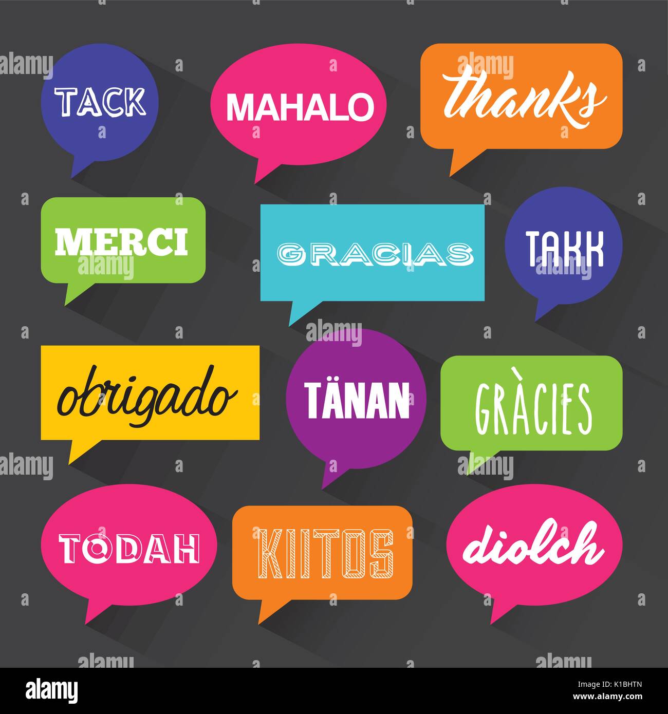 thank you card design Stock Vector Image & Art - Alamy