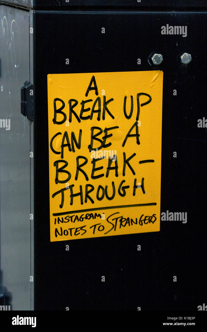 Note to strangers hi-res stock photography and images - Alamy