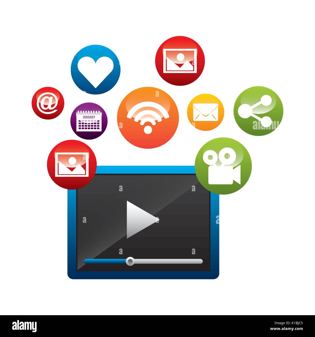 social media design Stock Vector Image & Art - Alamy