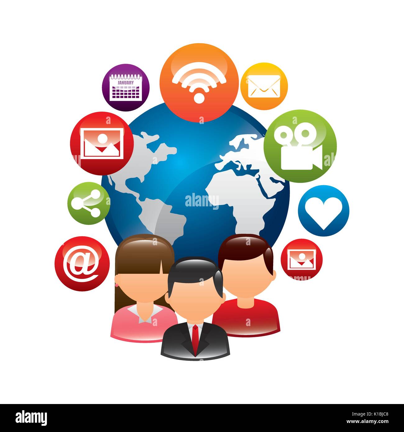 social media design Stock Vector Image & Art - Alamy