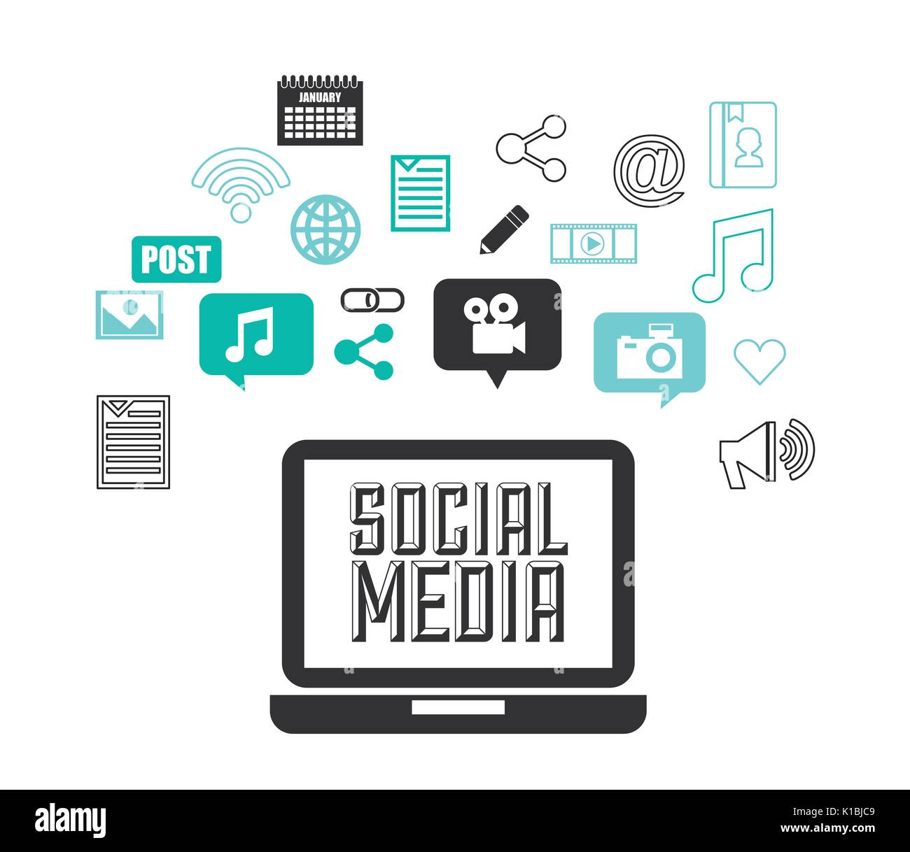 social media design Stock Vector Image & Art - Alamy
