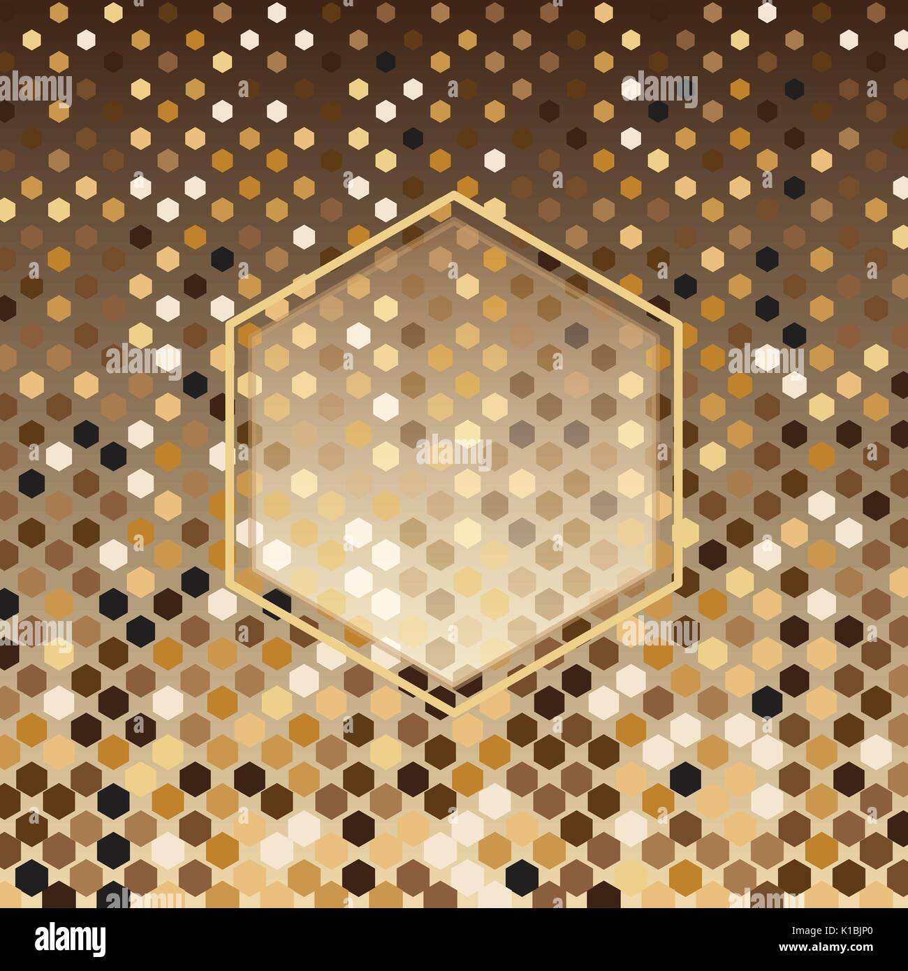 Hexagon gold halftone abstract background, stock vector Stock Vector ...