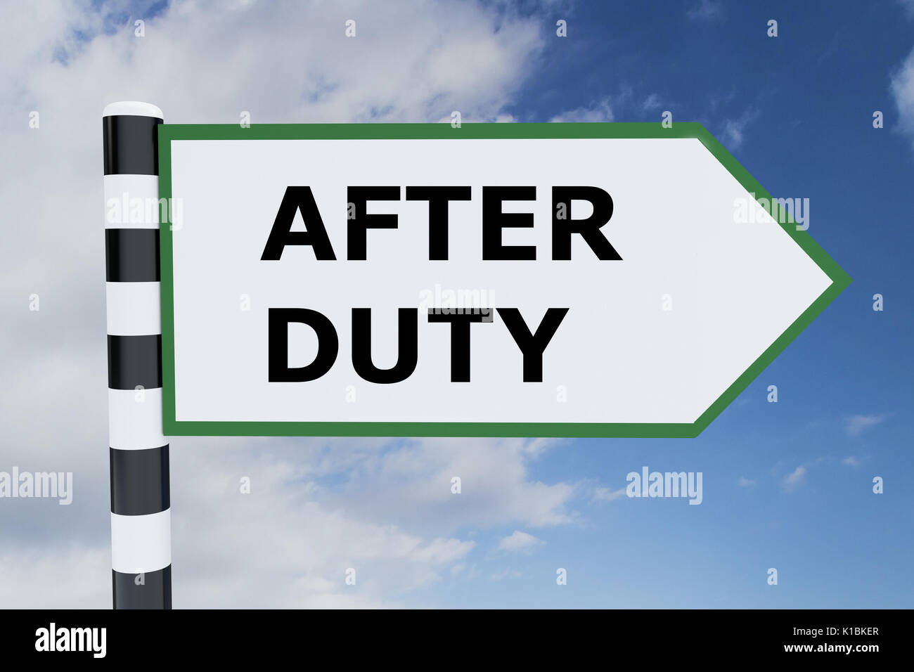 Duty road sign illustration hi-res stock photography and images - Alamy