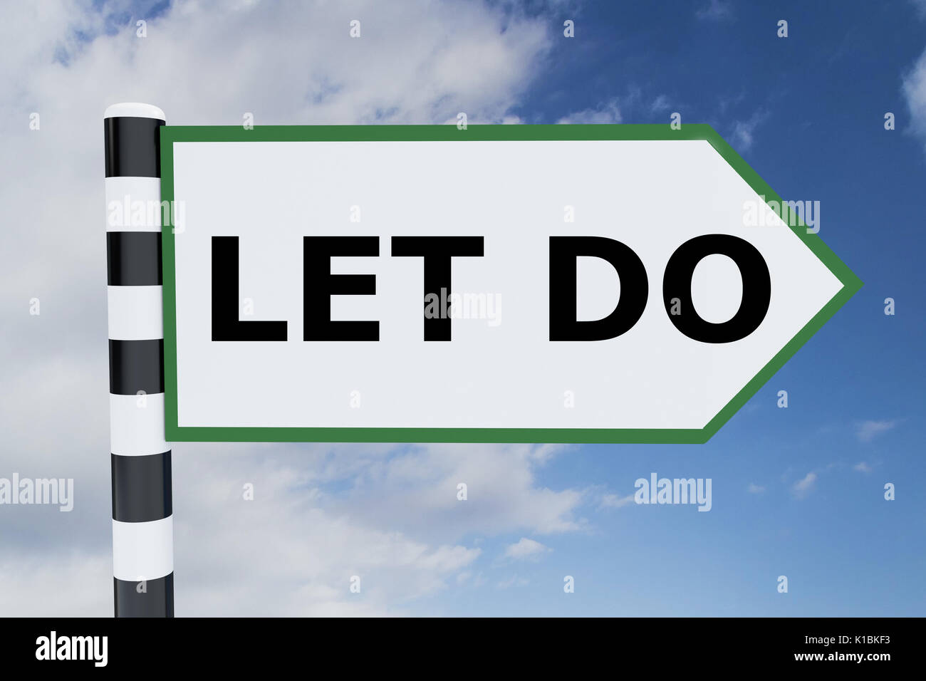 Render illustration of Let Do title on road sign Stock Photo - Alamy