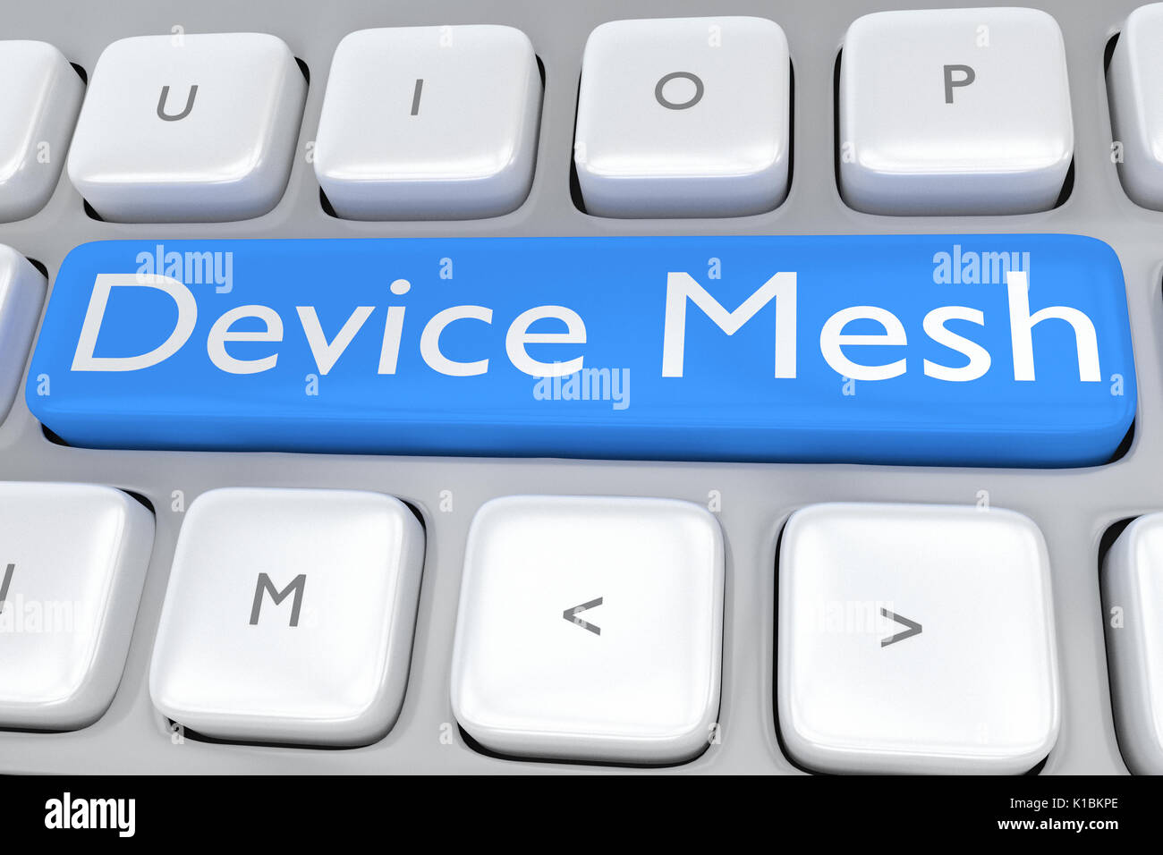 Render illustration of computer keyboard with the script Device Mesh on ...