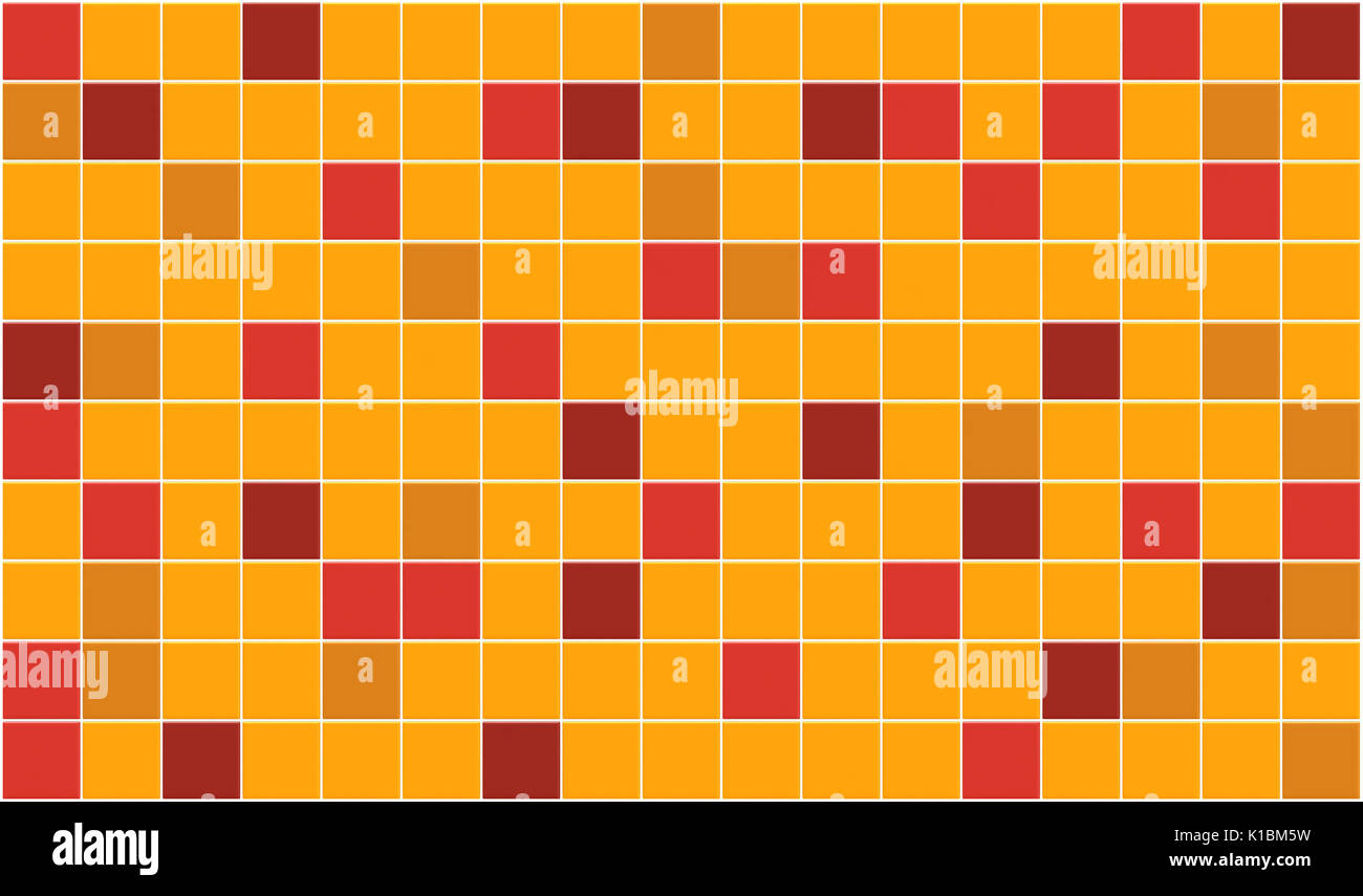 3d render of orange tiles texture with black gap Stock Photo - Alamy