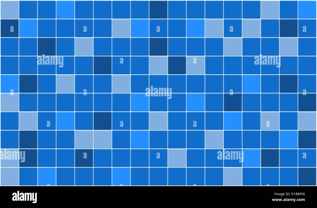 3d render of blue tiles texture with white gap Stock Photo - Alamy