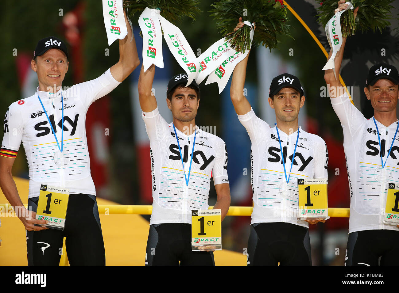 Tour de France 2017 - Celebration Podium at Champs Elysees Featuring ...