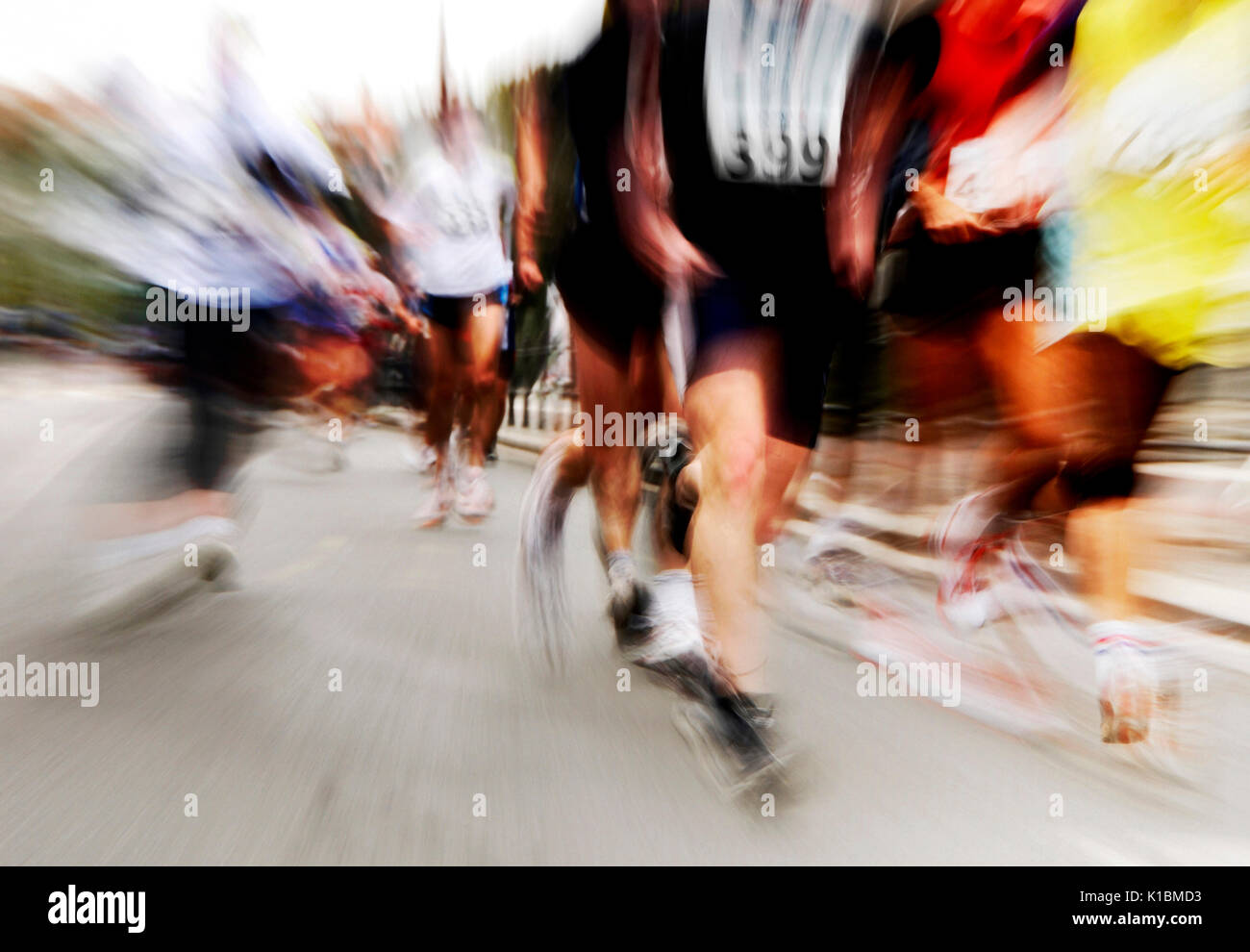 marathon runners, motion blur effect Stock Photo - Alamy