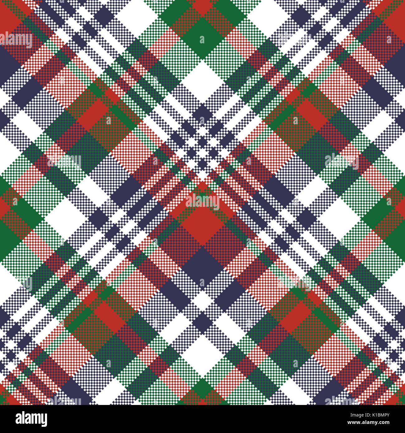 Check pixel color plaid seamless pattern. Vector illustration Stock ...