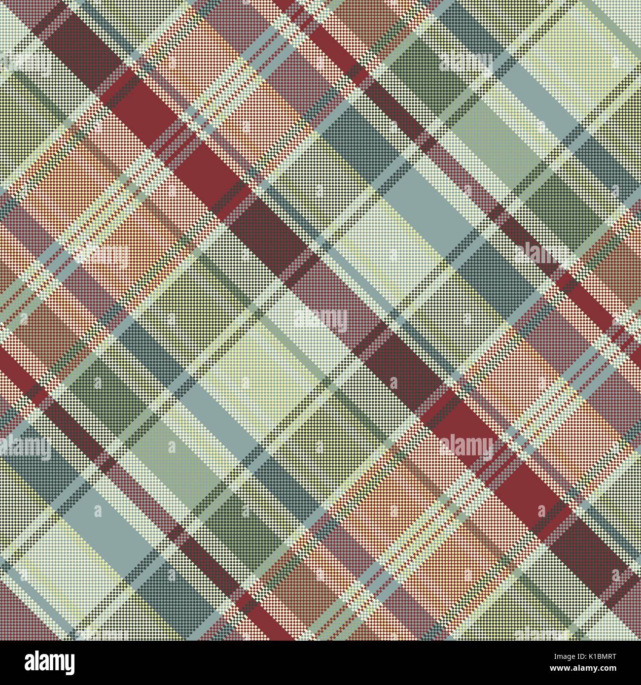 Fabric texture pixel seamless pattern plaid. Vector illustration Stock ...