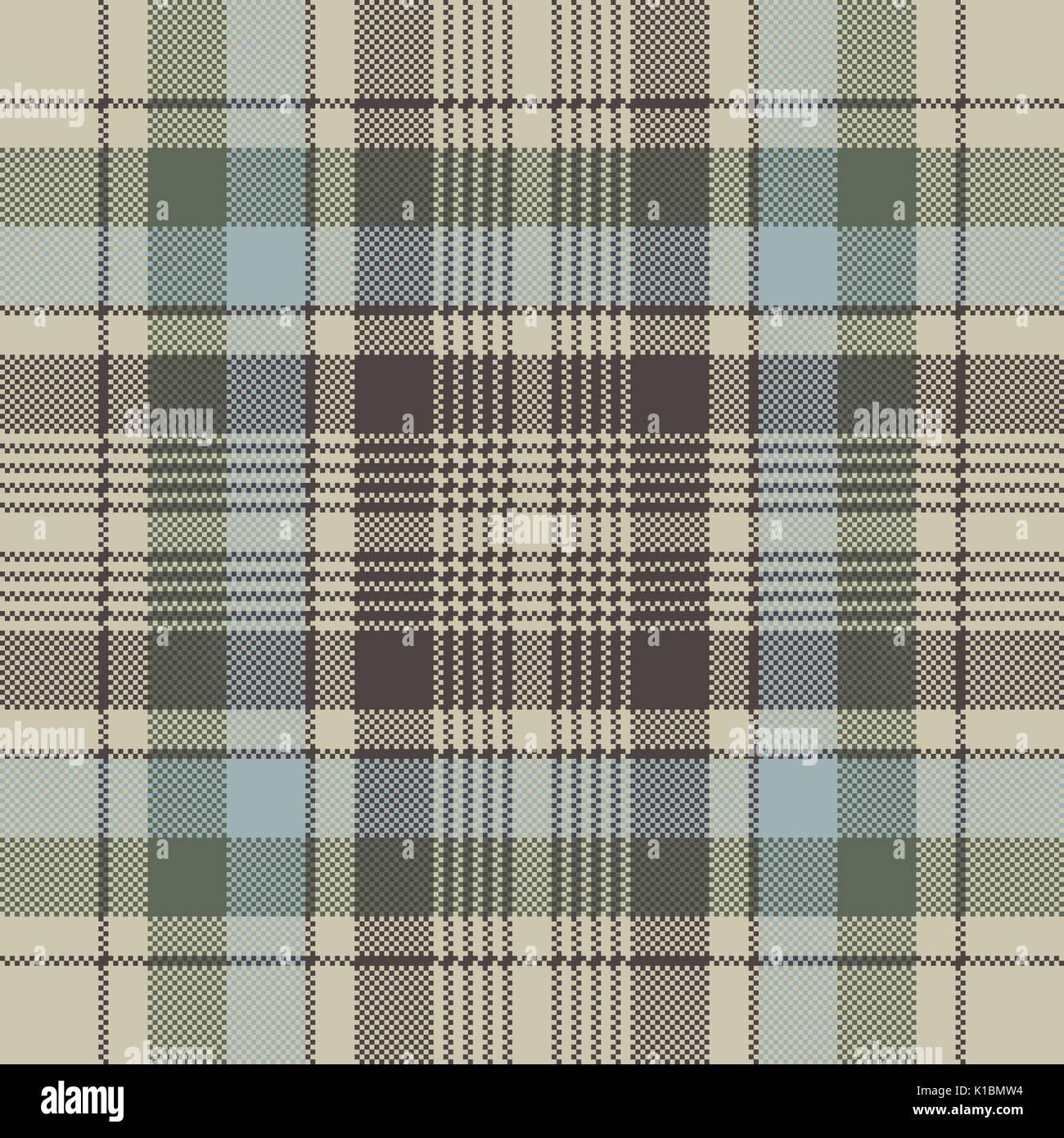 Plaid check pixel seamless pattern. Vector illustration Stock Vector ...