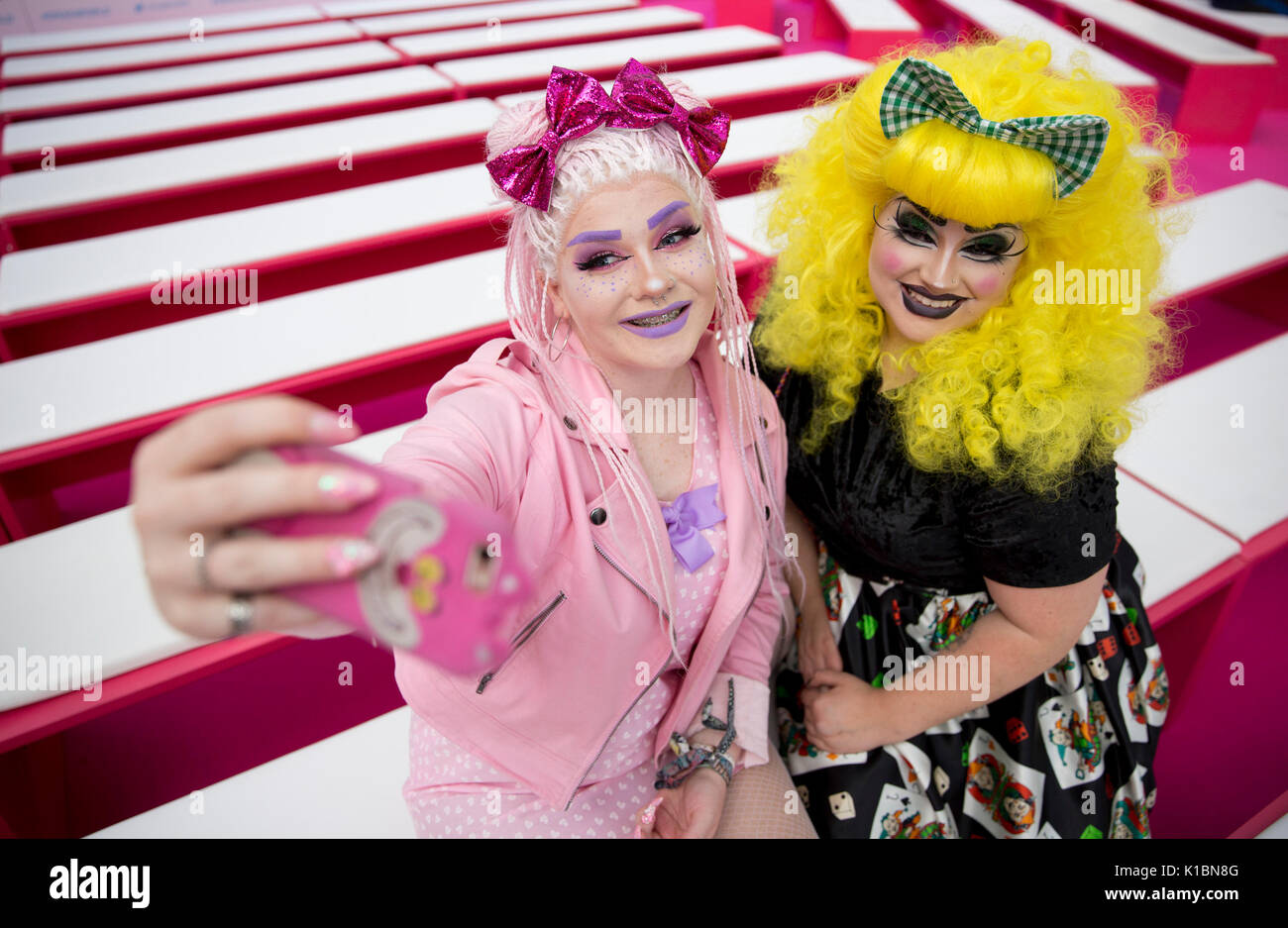 Drag fans attend the UK DragWorld event at Olympia London in ...