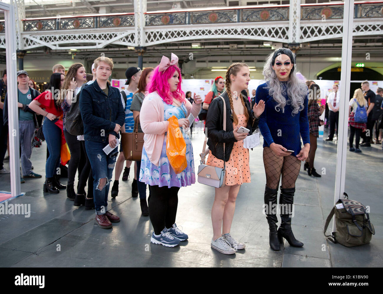 Drag fans attend the UK DragWorld event at Olympia London in ...
