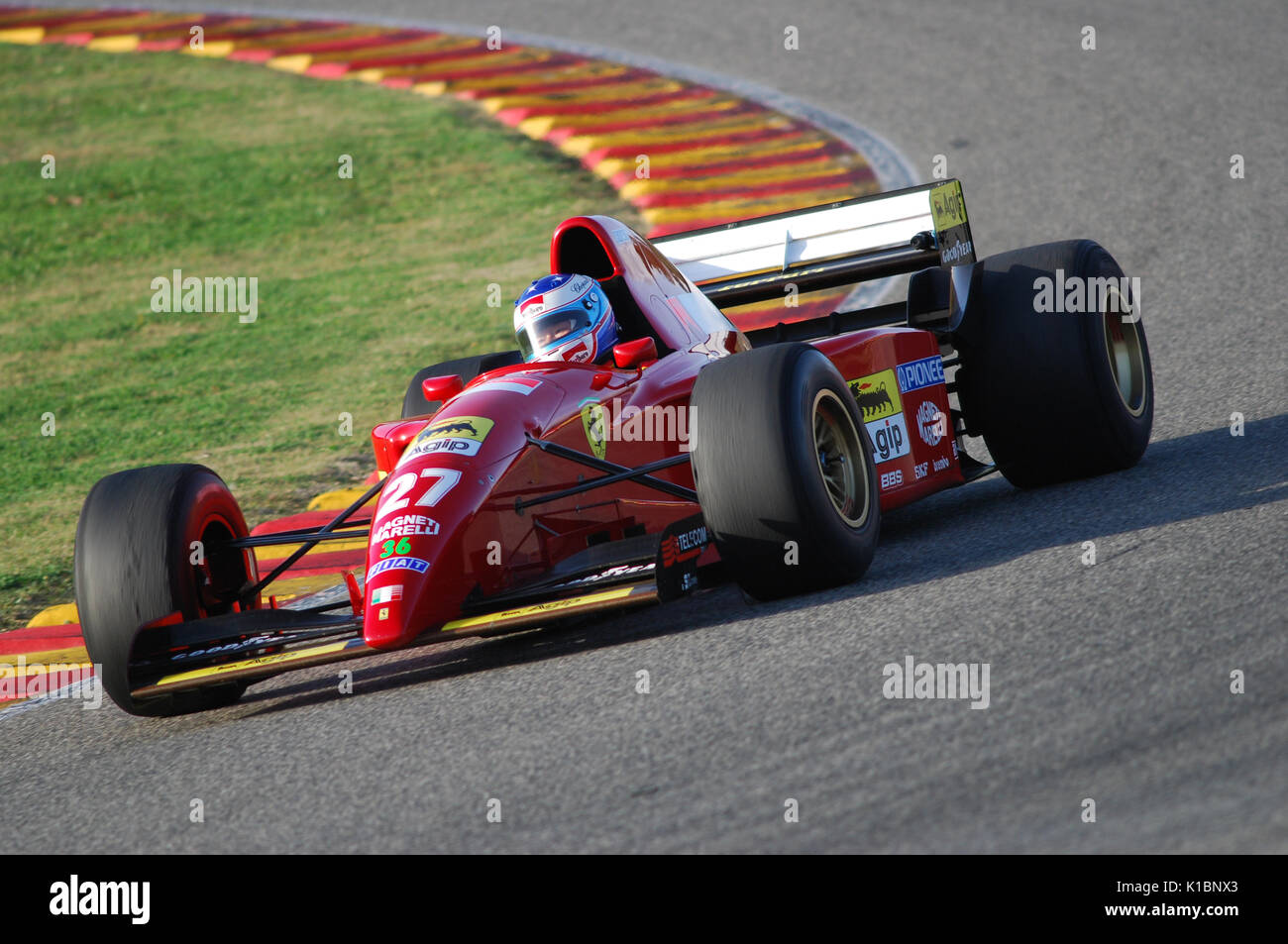 MUGELLO, IT, November, 2007: unknown run with Historic Ferrari F1 412 ...