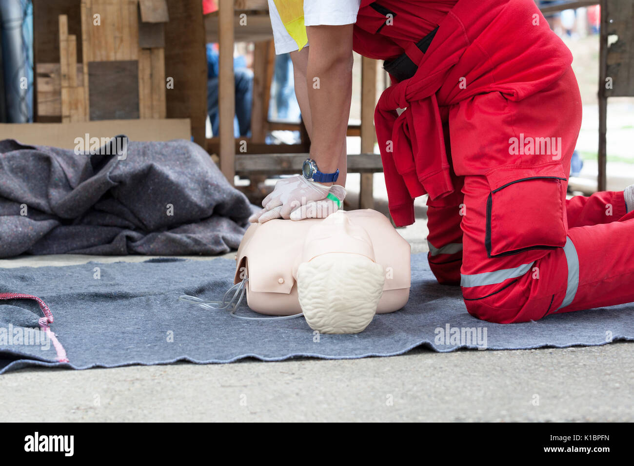 First aid training detail. Cardiopulmonary resuscitation - CPR Stock ...