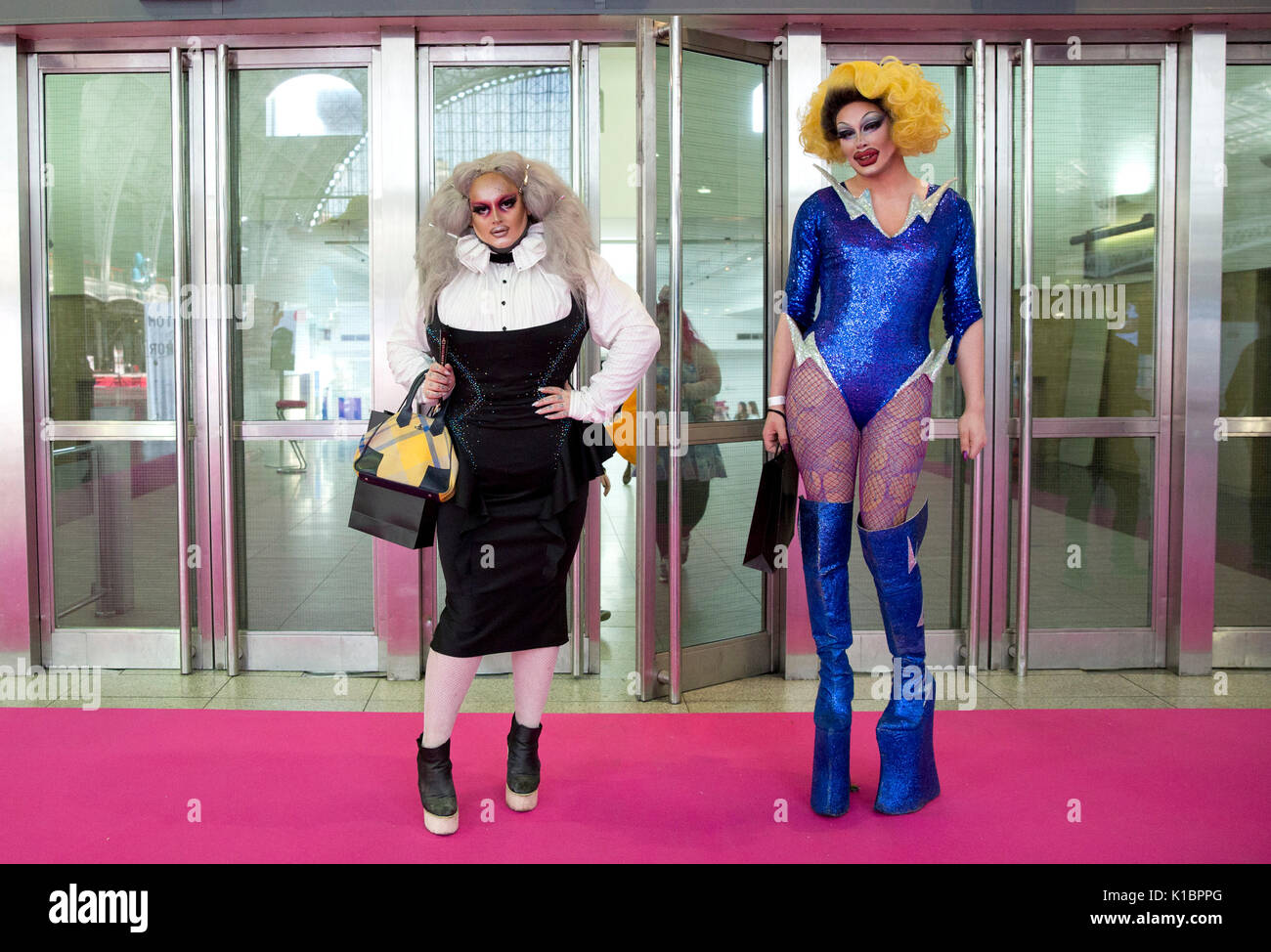 Drag fans attend the UK DragWorld event at Olympia London in ...
