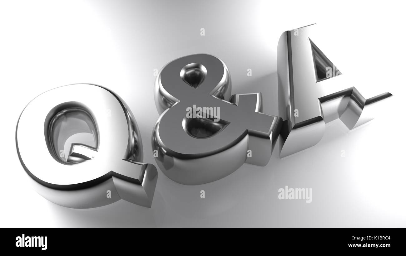 Questions & Answers - 3D rendering Stock Photo - Alamy