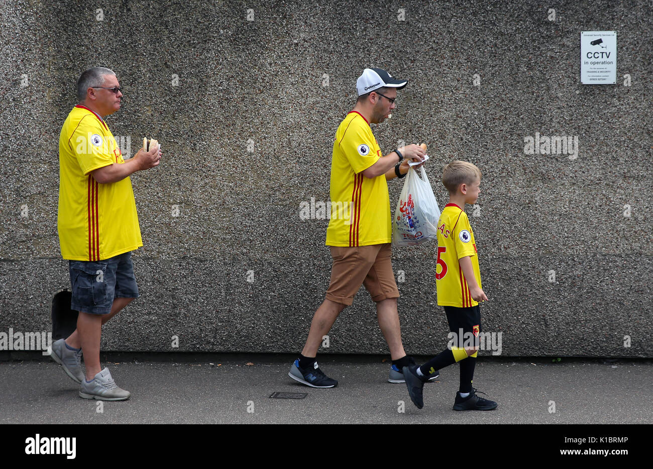Watford fans outside the grounds during the Premier League match at ...