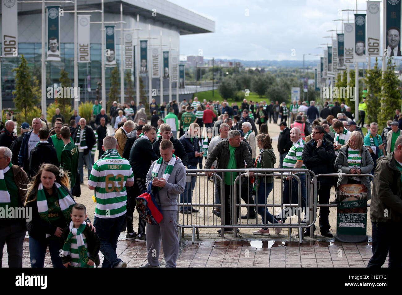 Celtic fans outside the stadium before the Ladbrokes Scottish ...