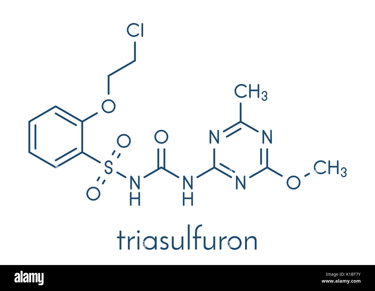 Triasulfuron herbicide molecule. Skeletal formula Stock Vector Image ...