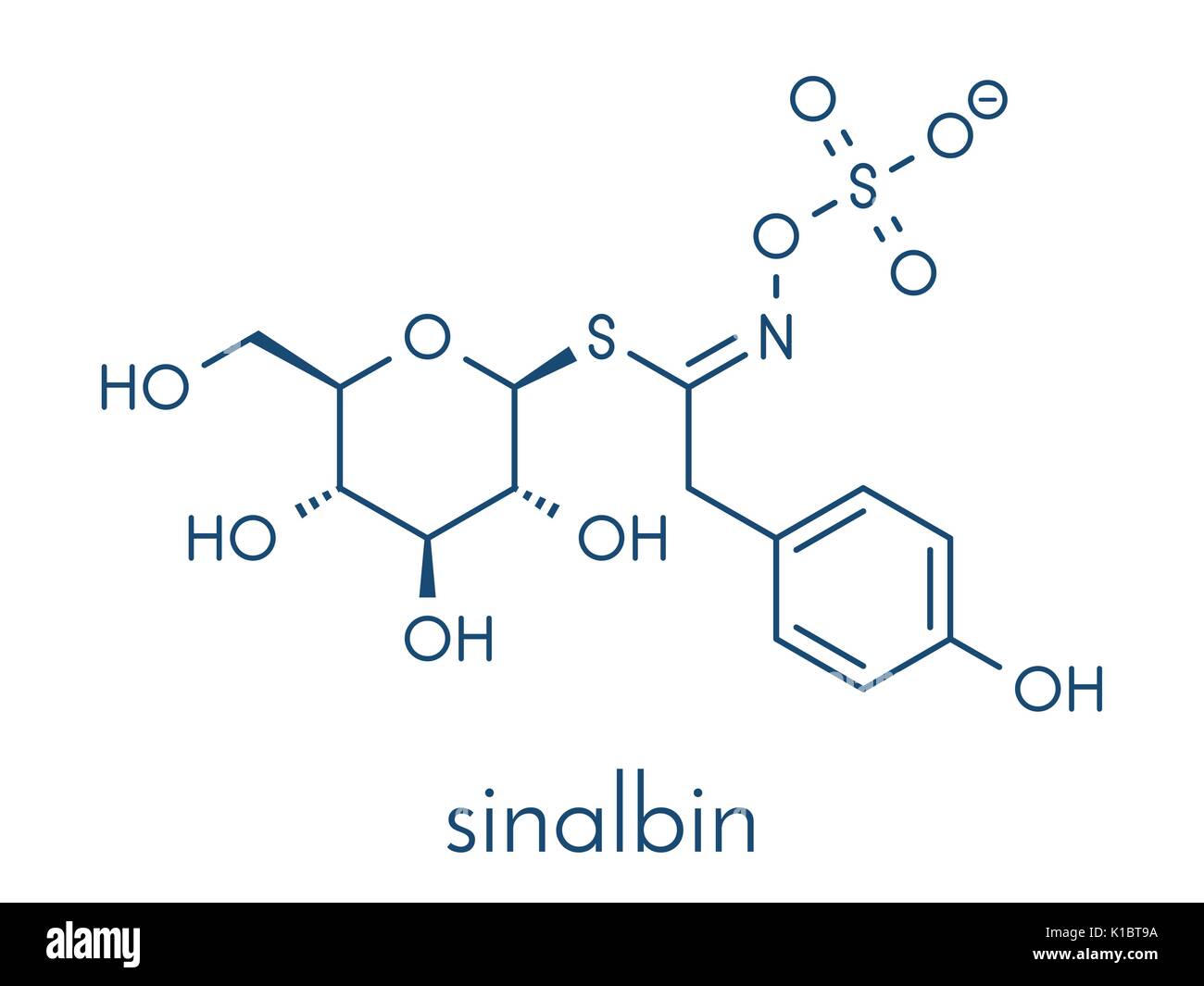Sinalbin glucosinolate molecule. Present in seeds of white mustard ...