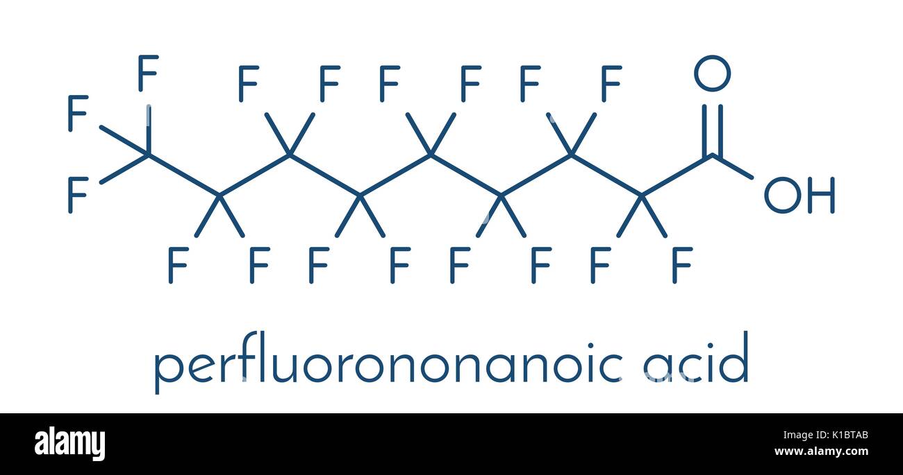Perfluorononanoic acid surfactant molecule Stock Vector Images - Alamy