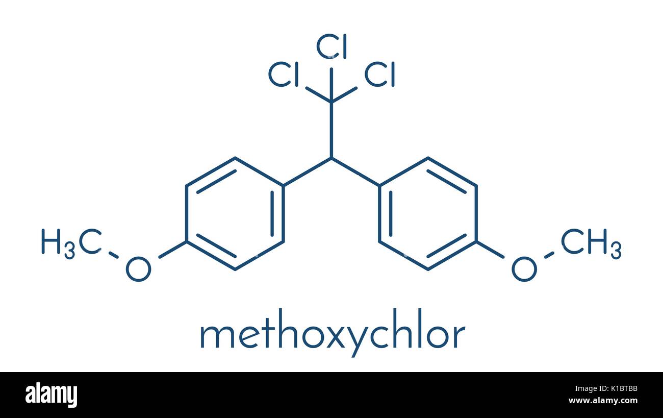 Methoxychlor pesticide molecule. Skeletal formula Stock Vector Image ...
