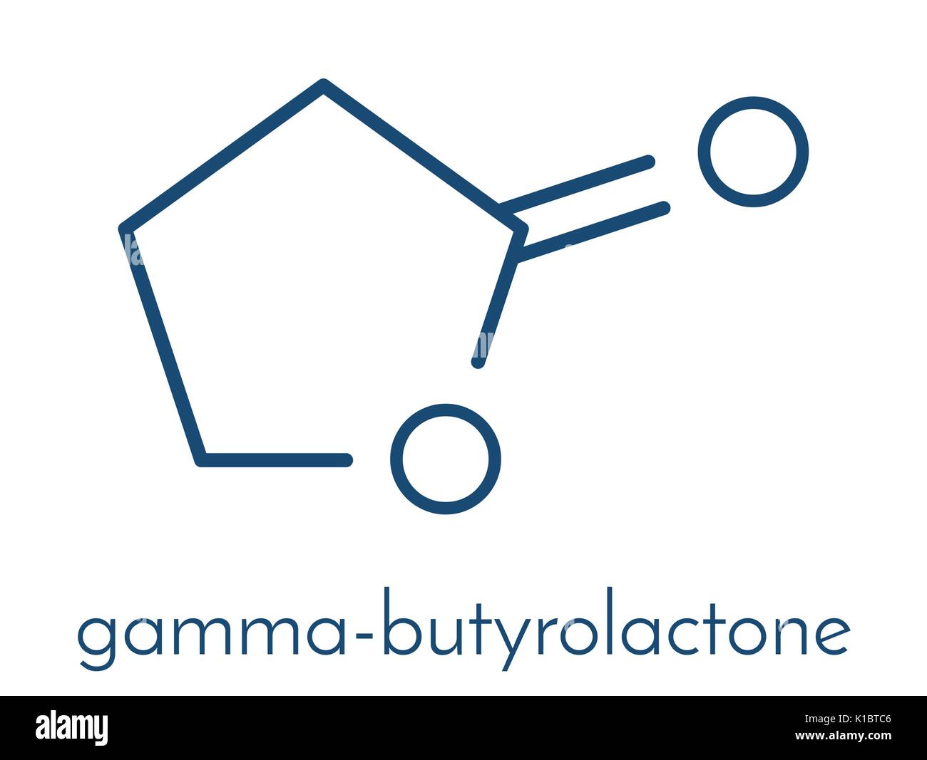 Gamma butyrolactone gbl solvent molecule used Stock Vector Images - Alamy