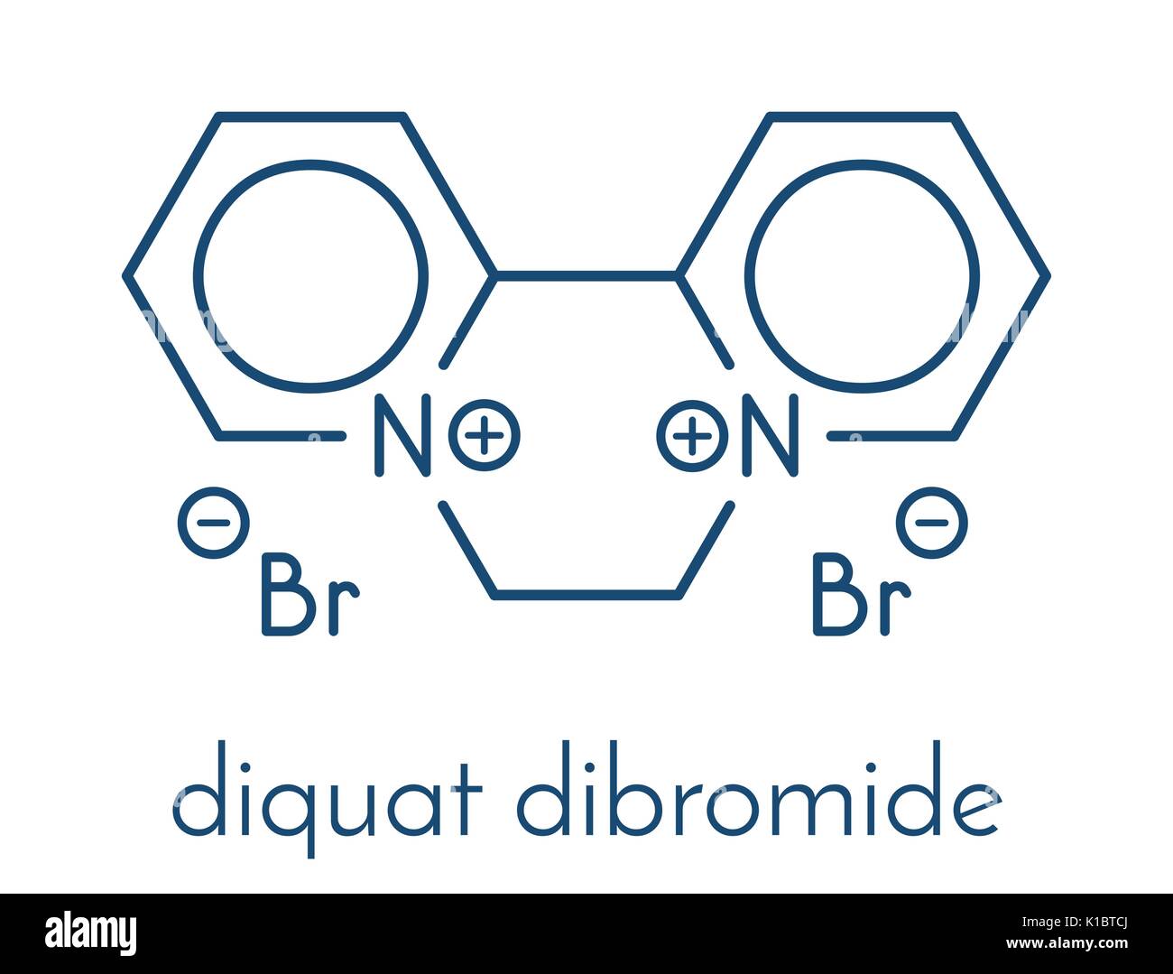 Diquat dibromide contact herbicide molecule Stock Vector Images - Alamy