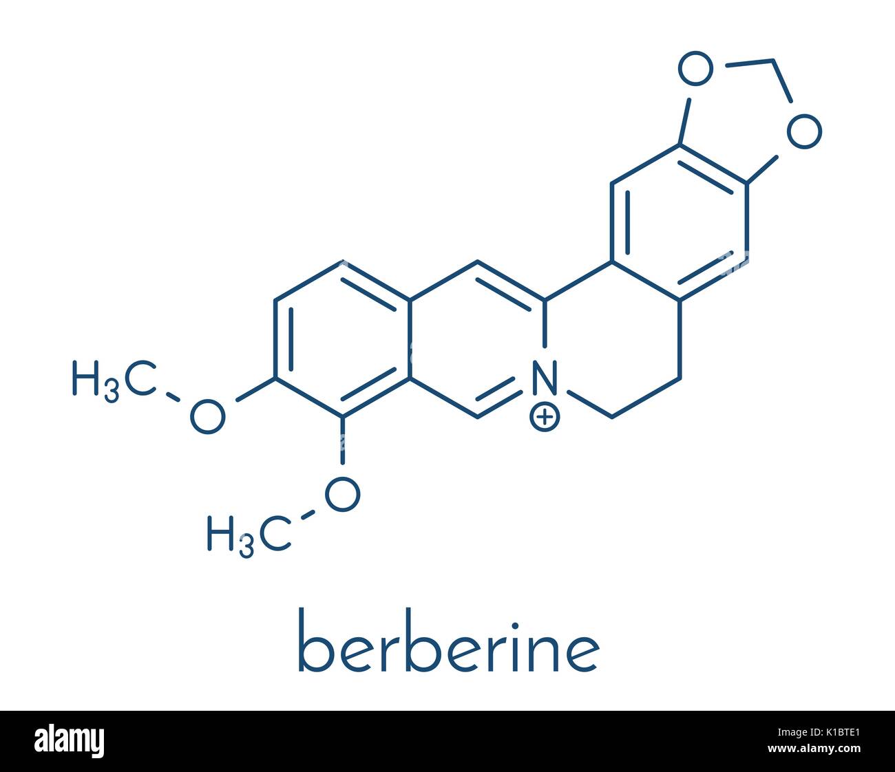 Berberine herbal medicine molecule. Skeletal formula Stock Vector Image ...