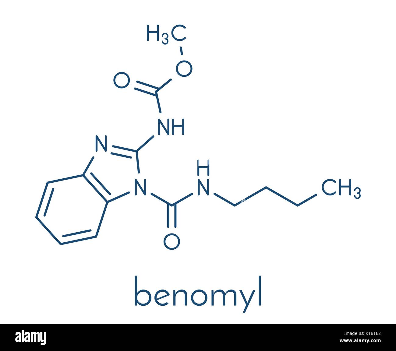 Benomyl fungicide molecule. Skeletal formula Stock Vector Image & Art ...